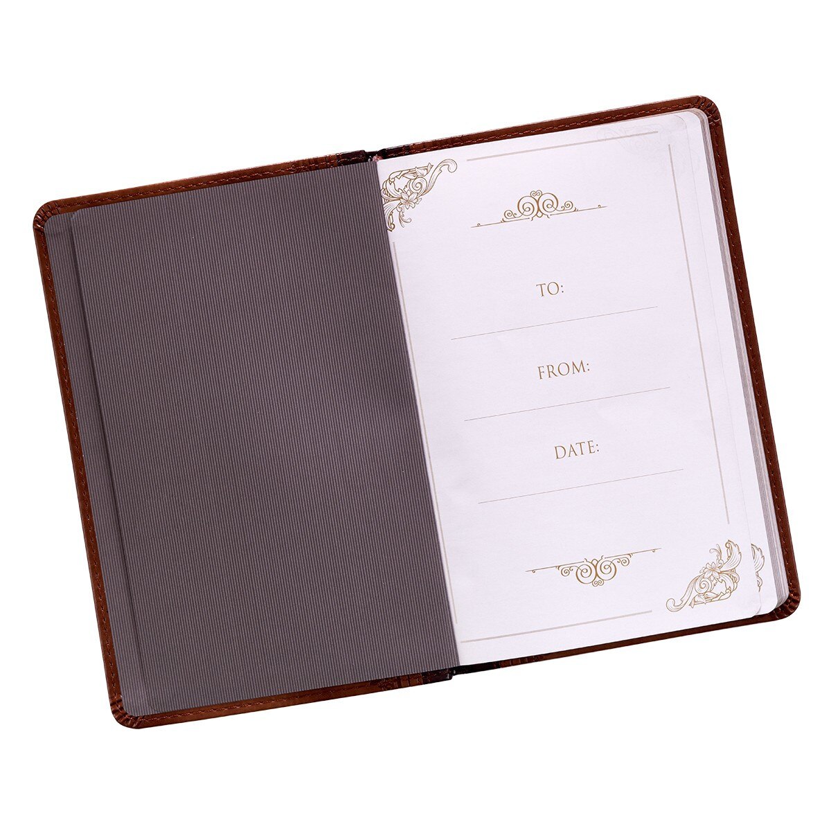 A Book of Prayers Two-tone Brown Faux Leather Prayer Book