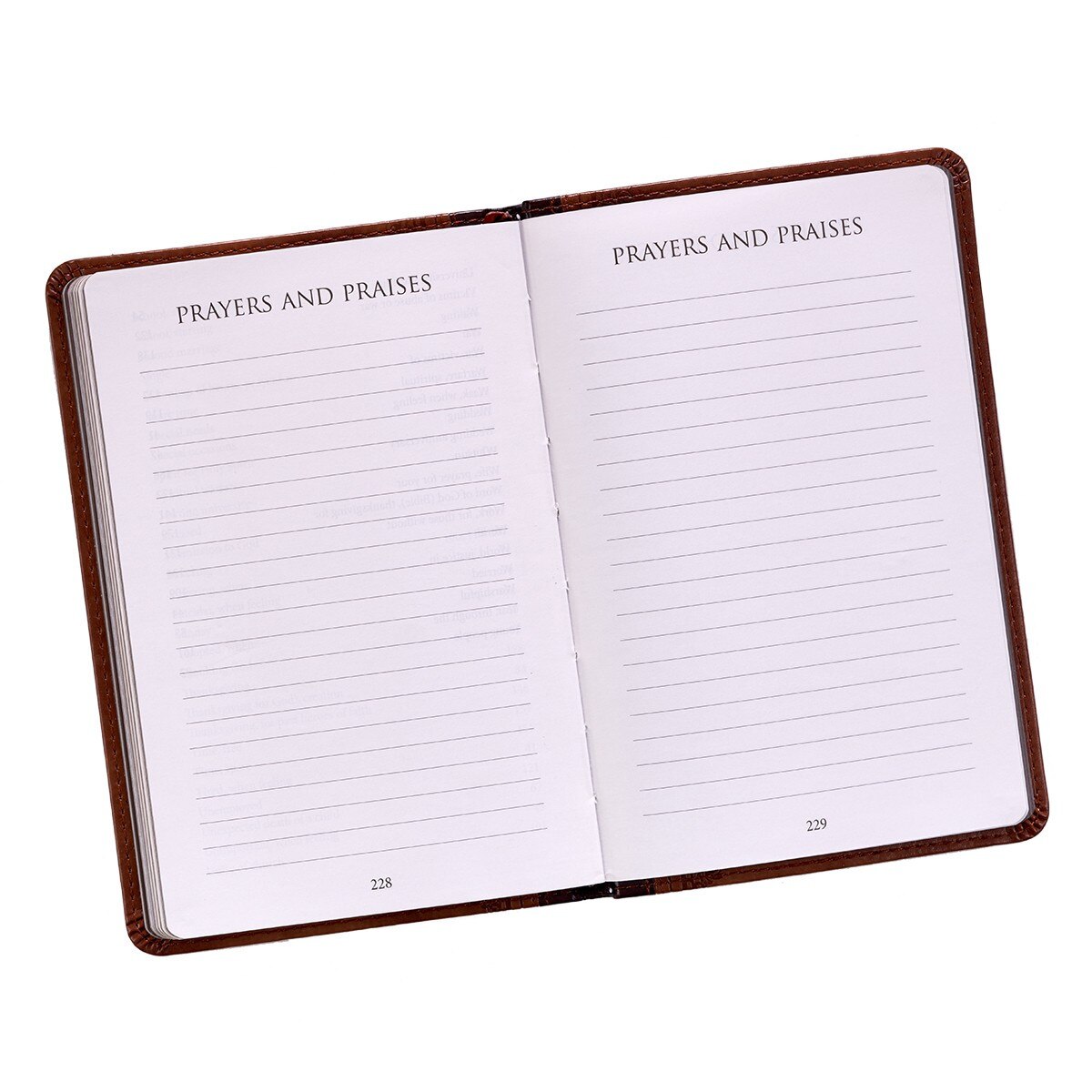 A Book of Prayers Two-tone Brown Faux Leather Prayer Book