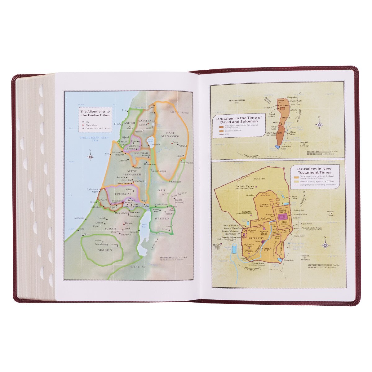 Burgundy Faux Leather Super Giant Print King James Version Bible with Thumb Index