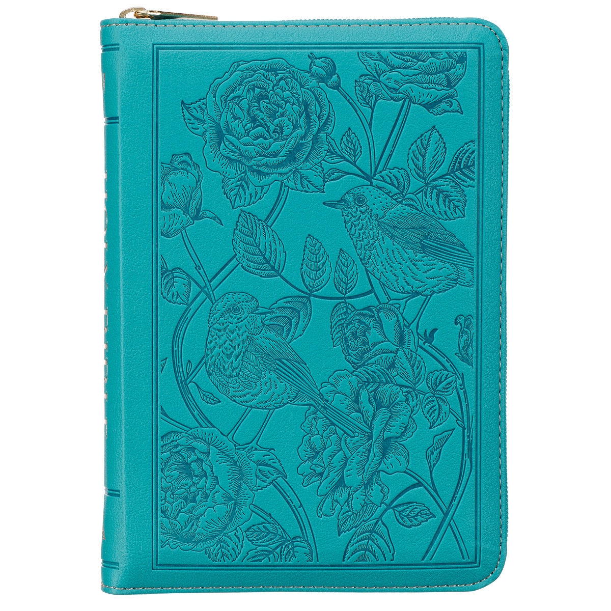 Teal Compact King James Version Bible with Zipper Closure