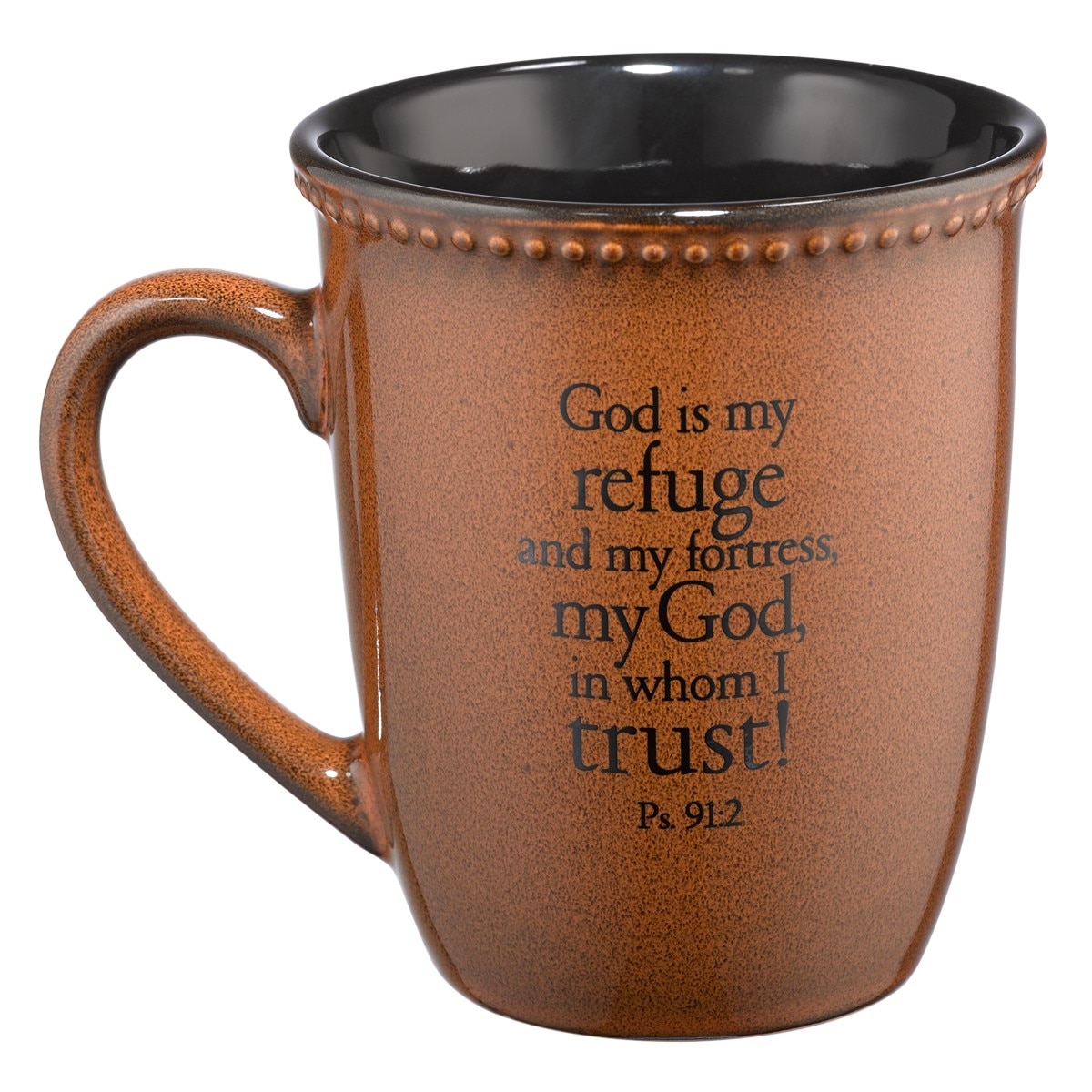 Pumpkin Orange Stoneware Coffee/Tea Mug Trust – Psalm 91:2 Bible Verse ...