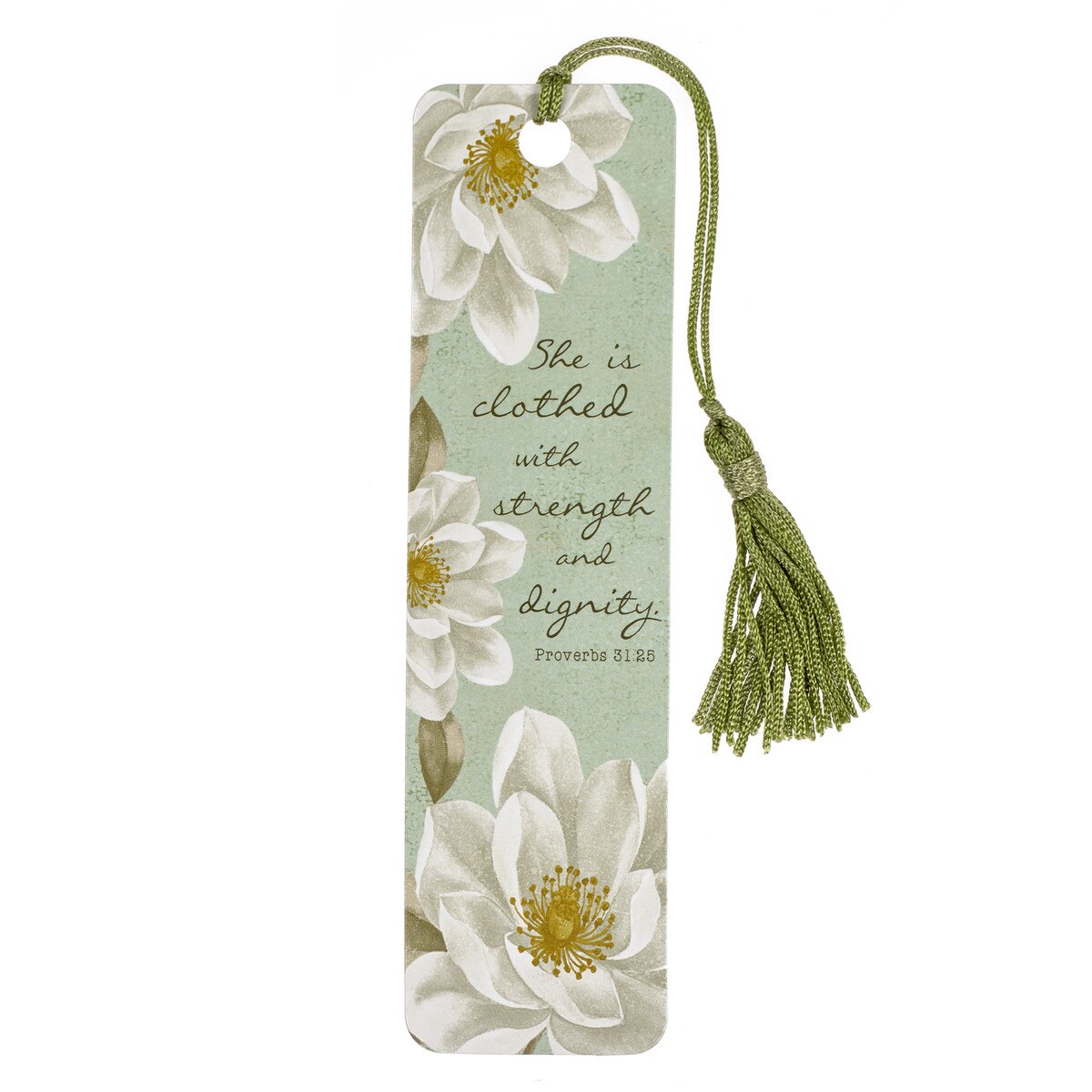 She Is Clothed with Strength and Dignity Bookmark with Tassel ...