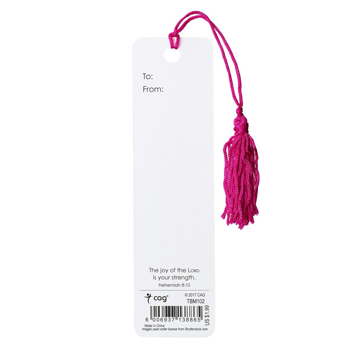 Today I Choose Joy Bookmark with Tassel- Nehemiah 8:10