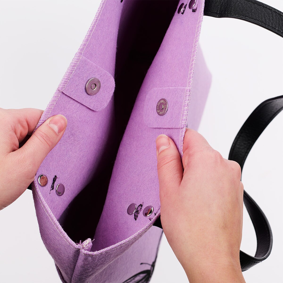 Be Still and Know Purple Butterfly Fashion Felt Bible Tote Bag - Psalm ...