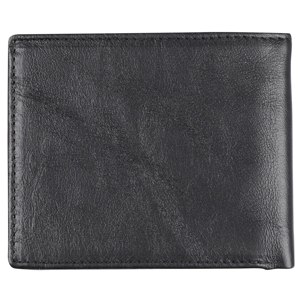 Men's Ebony Black Full Grain Cowhide Leather Bifold Rhino Armor™ Wallet